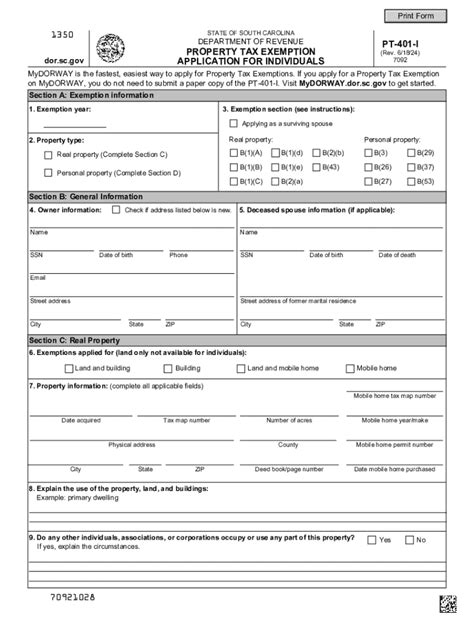 Sc Homestead Exemption Form Fill Out And Sign Online Dochub