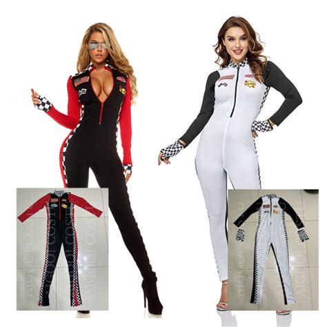 Racing Costume For Women Jumpsuit Halloween Birthday Sports F1 Car