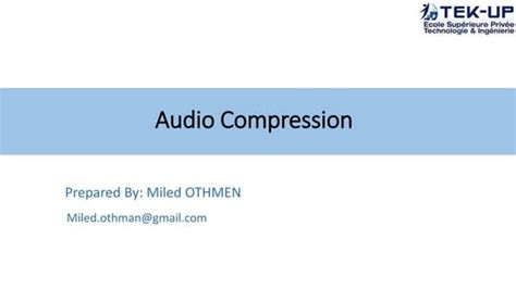 Audio Compression Ppt