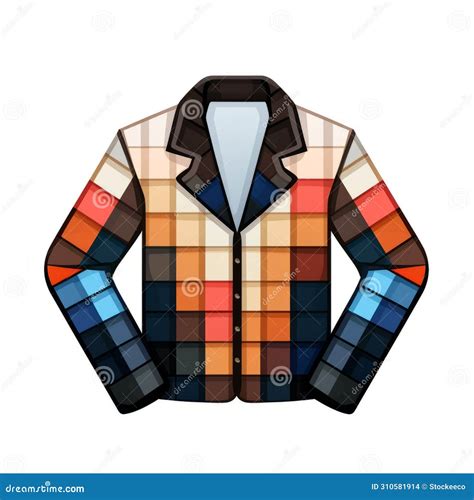 Cartoon Fat Cat In A Red Jacket With A Tie Looks Surprised