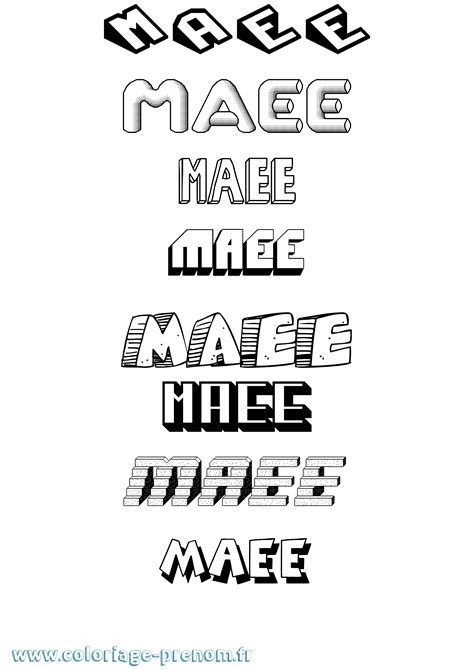 Coloriage Du Prénom Maee à Imprimer Ou Télécharger Facilement