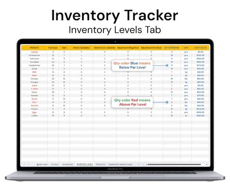 Inventory Tracker Excel Stock Management Template Etsy
