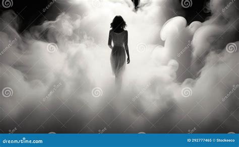 Ethereal Woman A Dreamlike Installation Of Intimate Elegance Stock