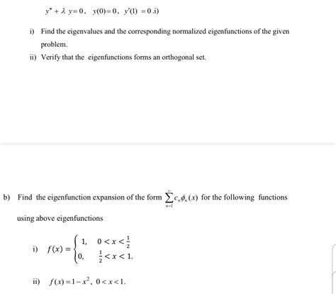 solved y′′ λy 0 y 0 0 y′ 1 0 i i find the eigenvalues
