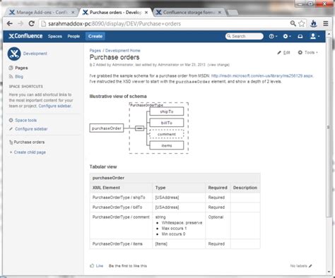 Want An Xml Schema Viewer In Confluence Wiki Ffeathers