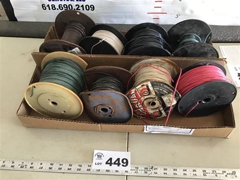 Partial Spools Of Single Strand Electric Wire Live And Online Auctions On