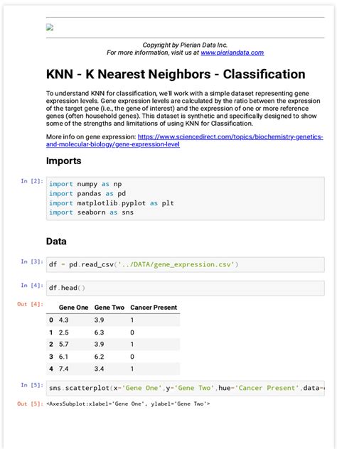 Knn Classification For Gene Expression Pdf Machine Learning