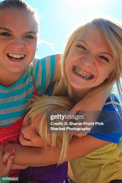Teenage Girl Blonde Hair Braces Photos And Premium High Res Pictures