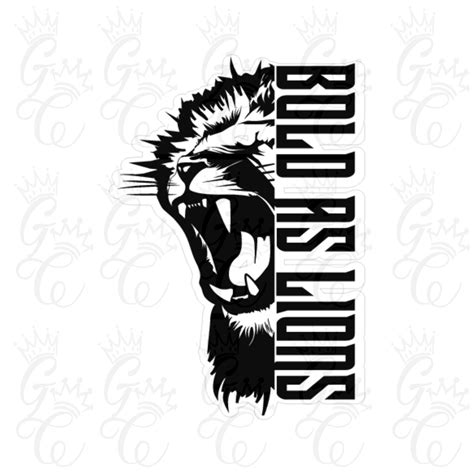 Bold As Lions Svg Png Lion Face Svg Decal Christian Svg Shirt Design