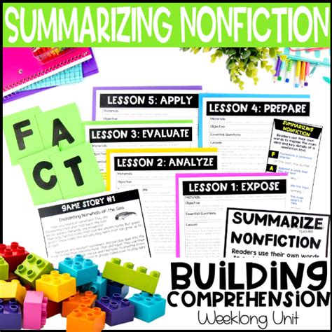 Building Comprehension Summarizing Nonfiction Ciera Harris Teaching