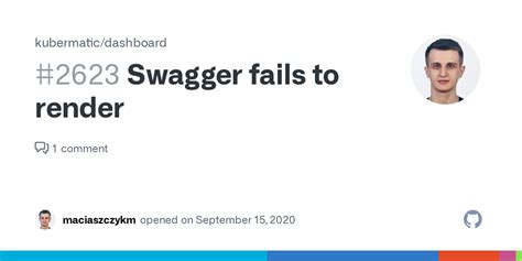 Swagger Fails To Render · Issue 2623 · Kubermaticdashboard · Github