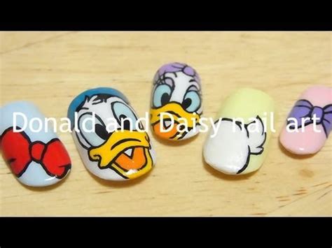 Donald And Daisy Nail Art ドナルド＆デイジーネイルアート Youtube