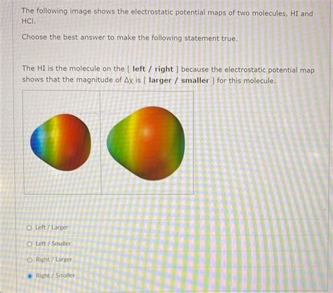 Solved The Following Image Shows The Electrostatic Potential