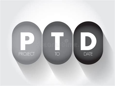 Ptd Project To Date Acronym Business Concept Background Stock Illustration Illustration Of