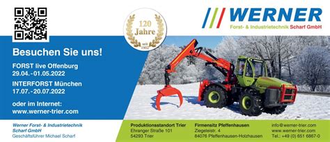 Werner Forst Und Industrietechnik Scharf Gmbh Individuelle Maschinen Für Den Forst Und