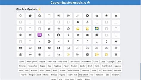 Cute Star Symbols Copy Paste Star Symbol Crem