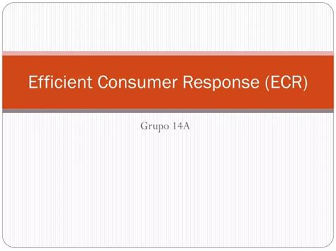 Ppt Efficient Consumer Response Ecr Powerpoint Presentation Free
