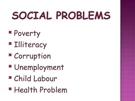 Socio Economic Problems Presentation Ppt