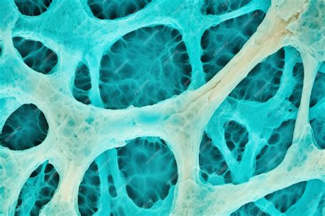 Premium Ai Image Bone Tissue Human Skeleton Under Microscope Cells Structure Medical Science