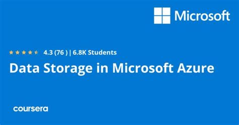 Data Storage In Microsoft Azure Coursya