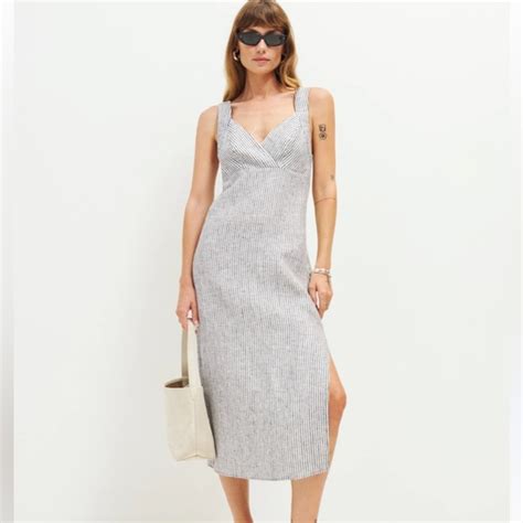 Reformation Dresses Reformation 2 New Allira Linen Dress Vineyard