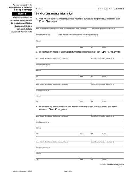 Form Calpers 1015 Fill Out Sign Online And Download Fillable Pdf