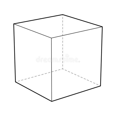 Cube Stereometric Shape Composition Stock Vector Illustration Of Figure Depict 243513587