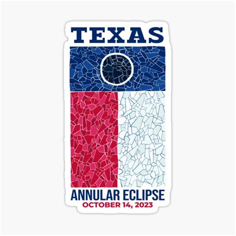 Texas Annular Eclipse 2023 Sticker For Sale By Eclipse2024 Redbubble