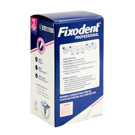 Fixodent Professional Denture Adhesive Cream Patient Sample 0 35 Oz