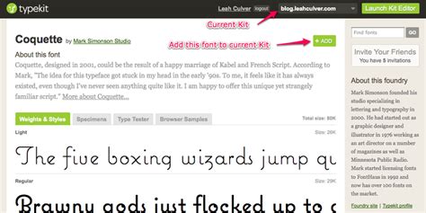 Typekit Fonts On Typepad Leah Culvers Blog