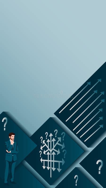 Decision Tree Diagram Flat Vertical Template Stock Vector