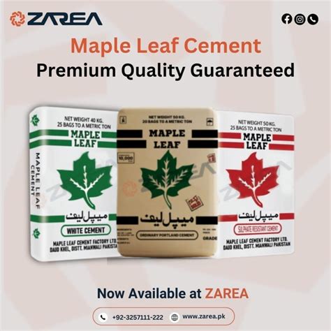 Maple Leaf Cement Opc White Zarea Limited Ad By U