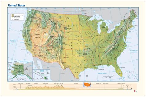 Usa Physical Features Map Explore Americas Landscape
