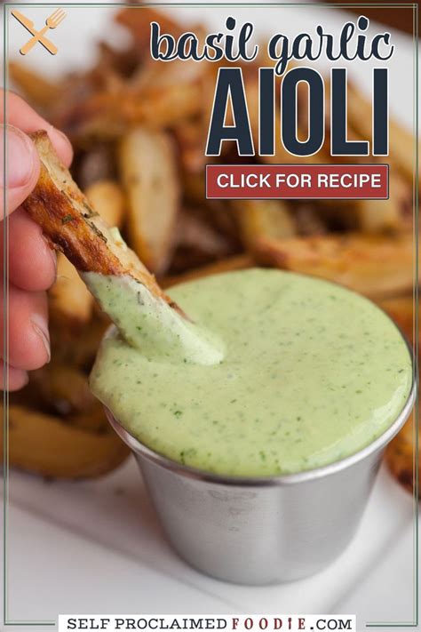 Basil Garlic Aioli Recipe Recipes Healthy Sauce Recipes Aioli Recipe