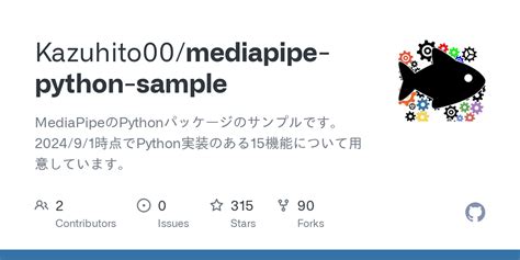 Mediapipe Python Sample Readme Md At Main Kazuhito Mediapipe Python Sample Github