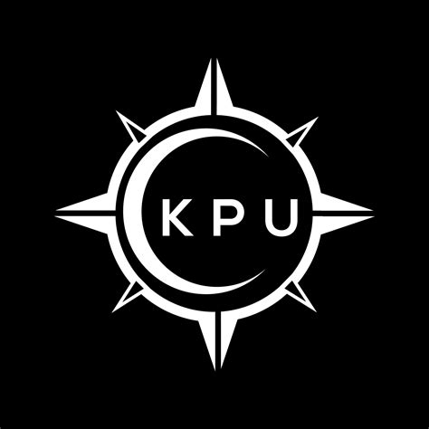 Kpu Resumen Tecnología Circulo Ajuste Logo Diseño En Negro Antecedentes