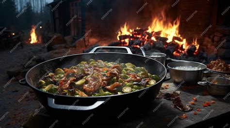 Premium Ai Image Traditional Cooking Hd 8k Wallpaper Stock