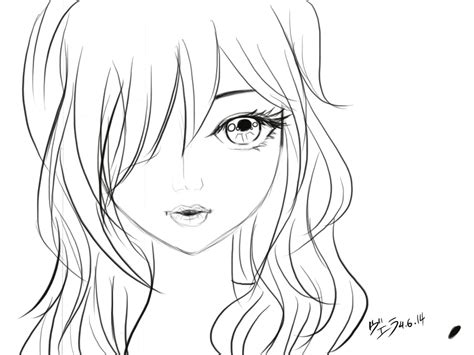 Face Drawing Anime Girl At Mason Beattie Blog
