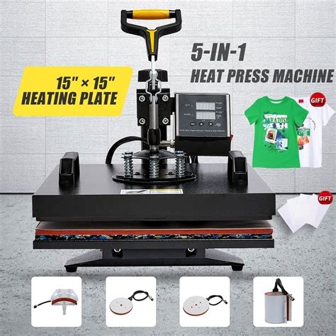 5in1 T Shirt Heat Press Machine 15x15 Professional Heat Press For