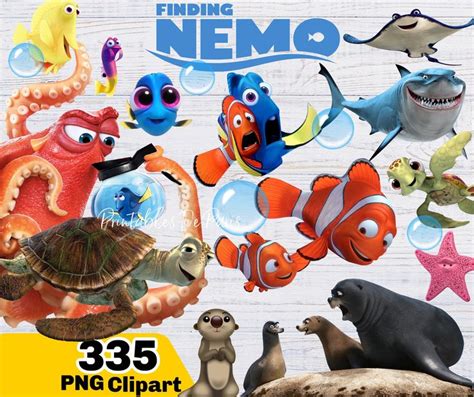 Nemo Png Nemo Dory Clipart Bundle Finding Nemo Png Instant Digital
