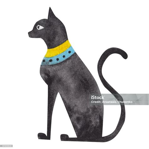 Gambar Dewi Bastet Ilustrasi Dewa Mesir Tangan Mitologi Mesir Ditarik Clipart Gaya Mesir Kartun