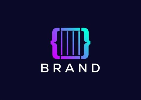 premium vector coding and jail icon vector logo design template