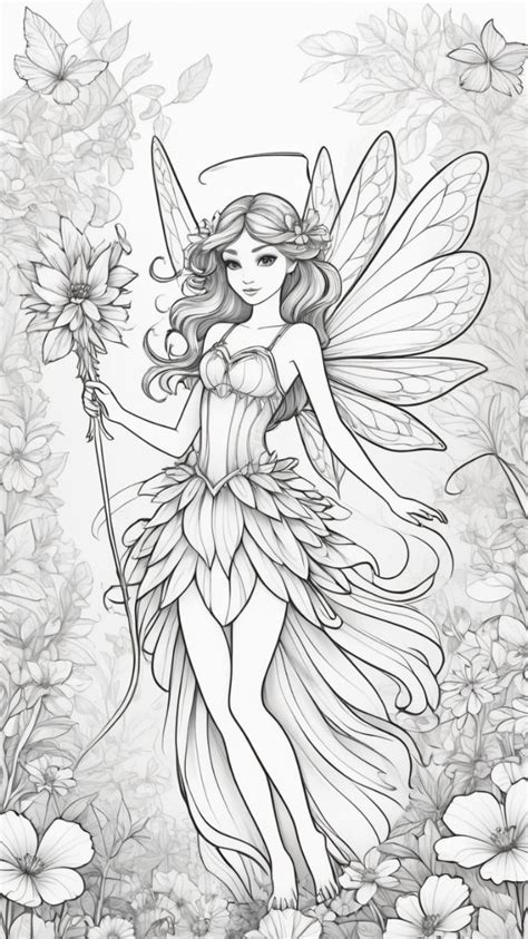🖍️ Cute Fairy Coloring Sheet In 2024 Fairy Coloring Pages Fairy