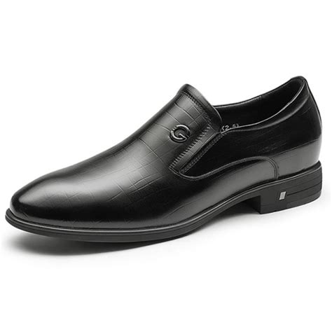 Elevator Pointy Toe Dress Loafers Add 2 4 Inch 6 Cm To Your Height