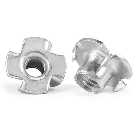 14 20 Stainless T Nuts 50pcs 304 Stainless Steel Four Jaw Pronged