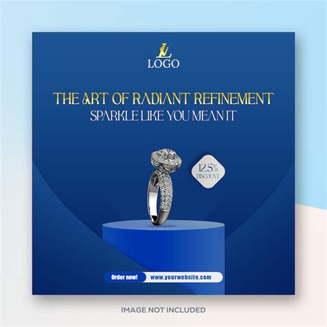 Premium Psd Rings Jewelry Psd Poster Diamond Ring Flyer With Square