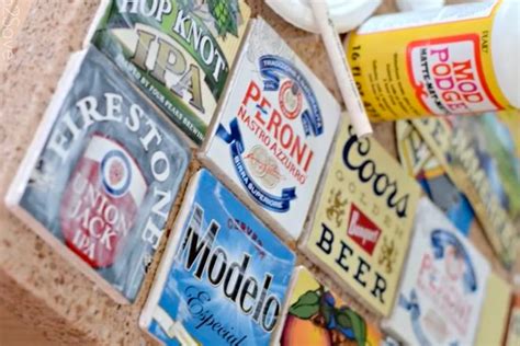 Homemade Beer Coasters Diy Fathers Day T Idea