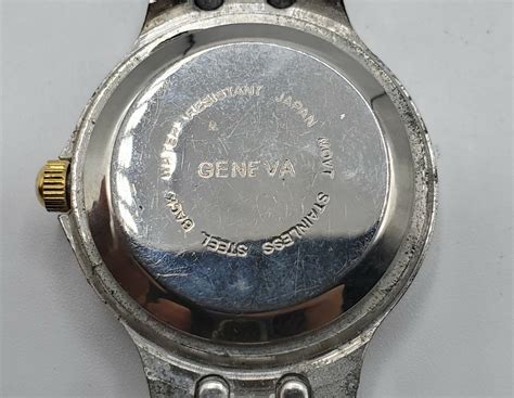 Geneva Stainless Steel Quartz Watch