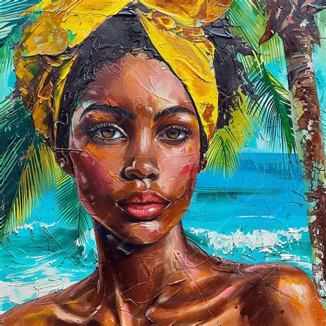 Premium Vector Beautiful Jamaican Girl On A Island