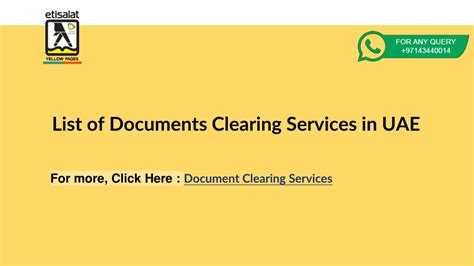Ppt List Of Documents Clearing Services In Uae Powerpoint